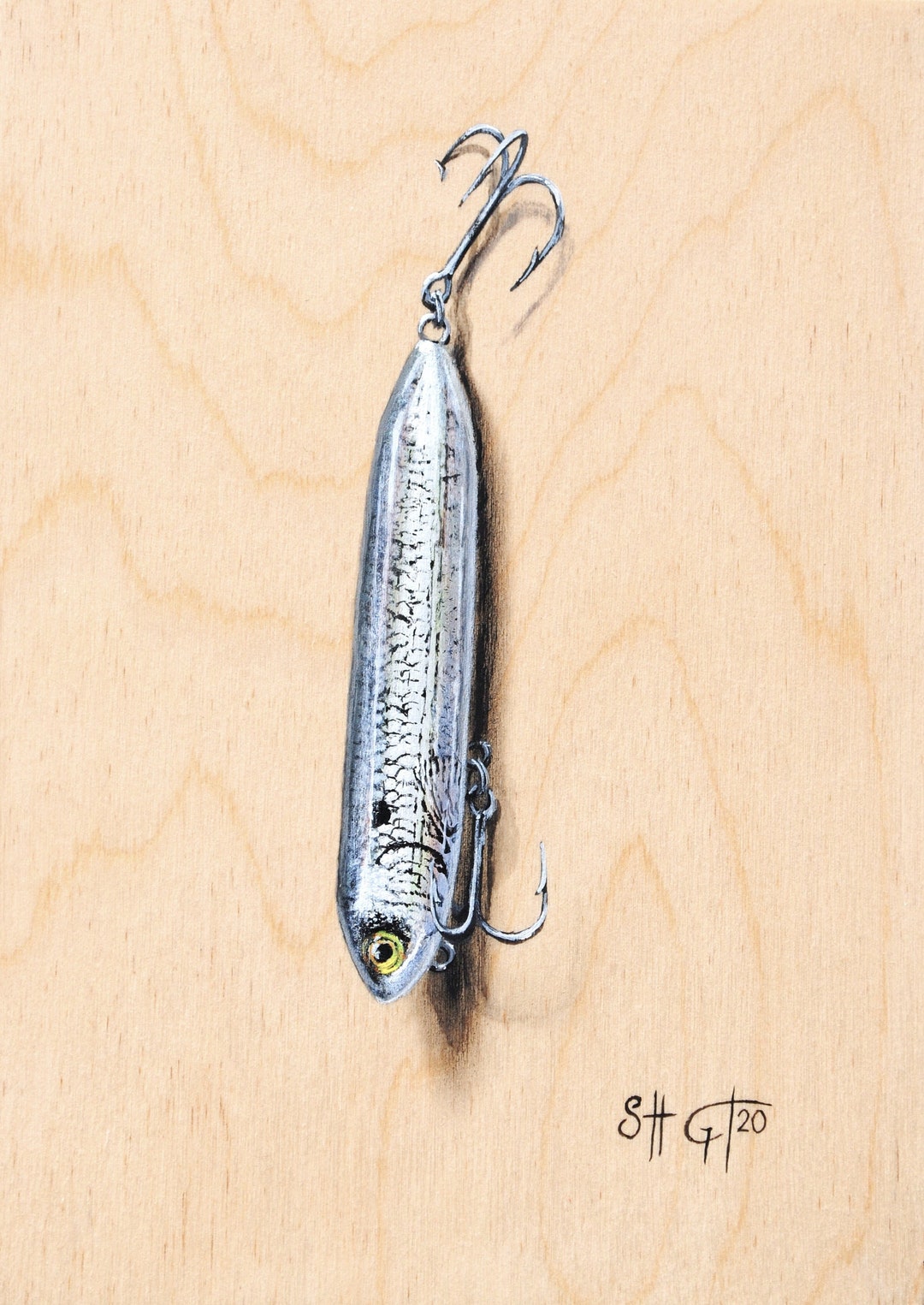 Fishing Lure Painting - Fine Art Print, Fishing Art, Bass Fishing Art ...