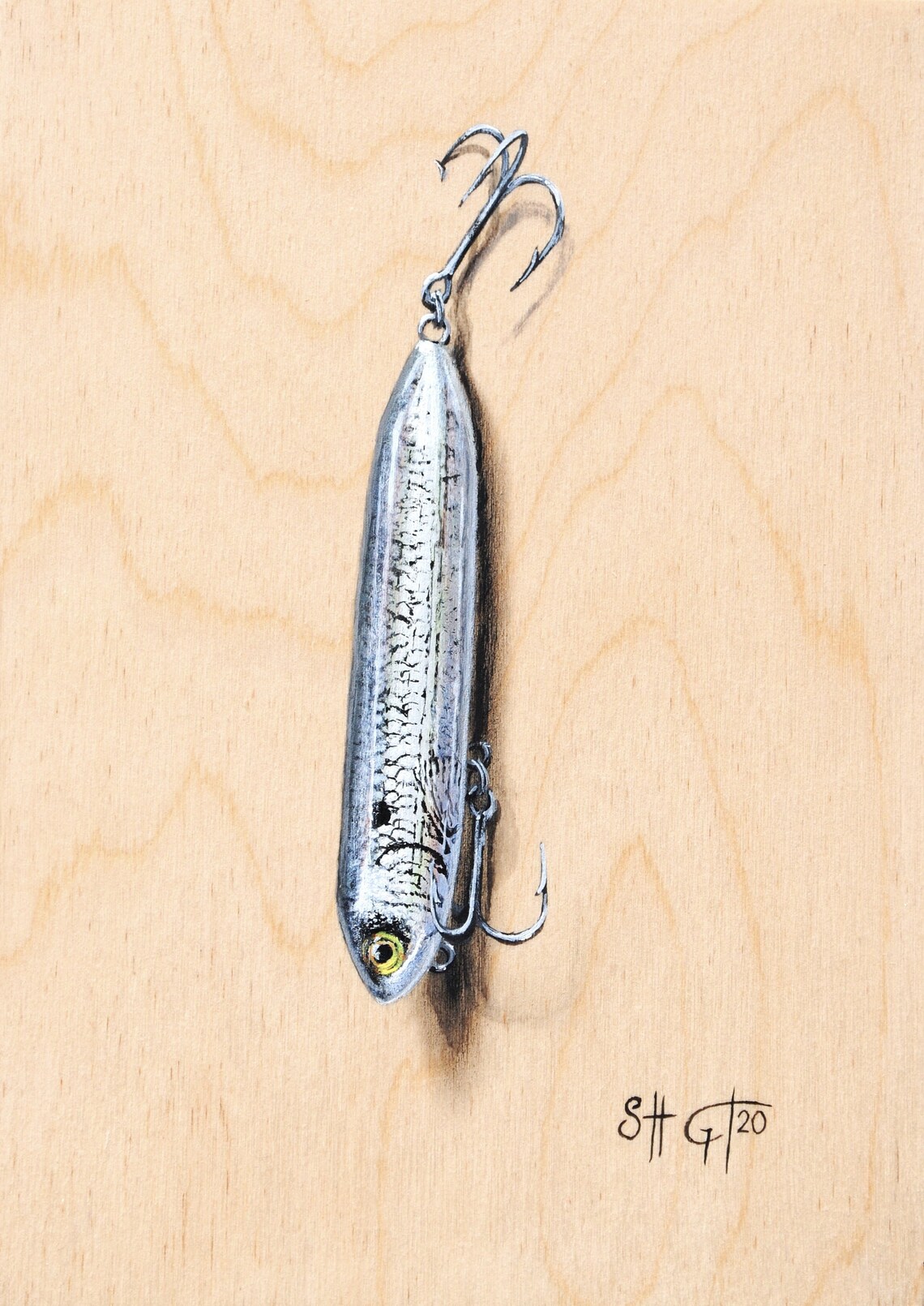 Fishing Lure Painting - Fine Art Print, Fishing Art, Bass Fishing Art ...