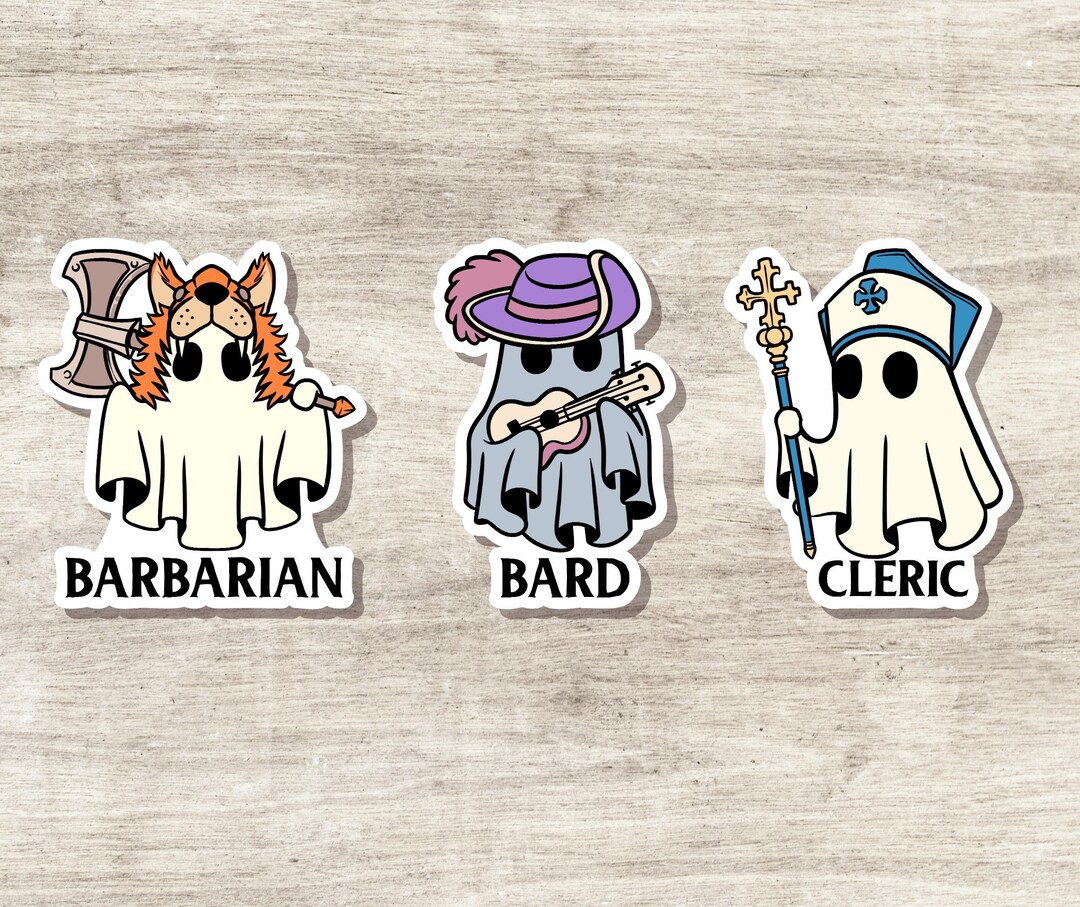 D&D Ghost Class Sticker Vinyl Sticker Weatherproof - Etsy