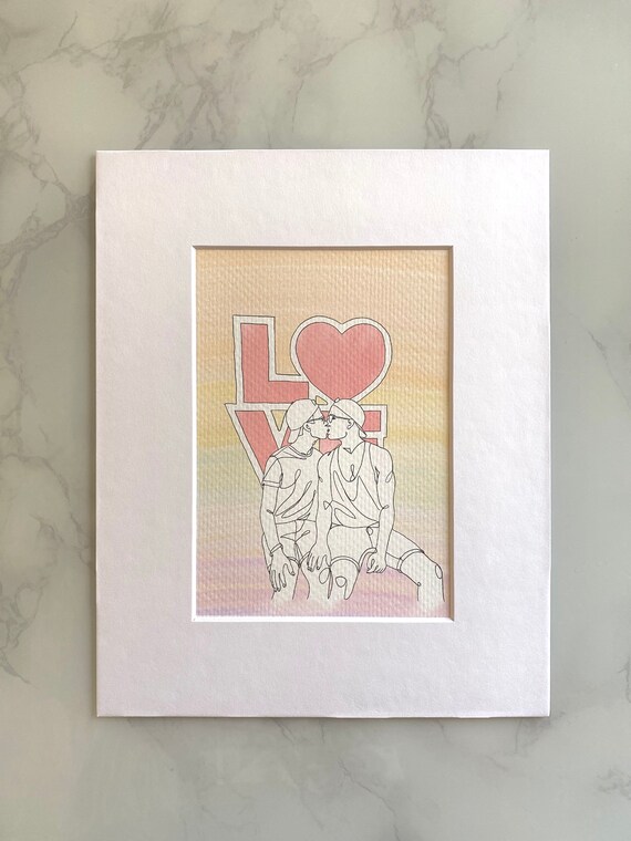 Equality Love Art Print Queer Line Art gay / Queer/ - Etsy