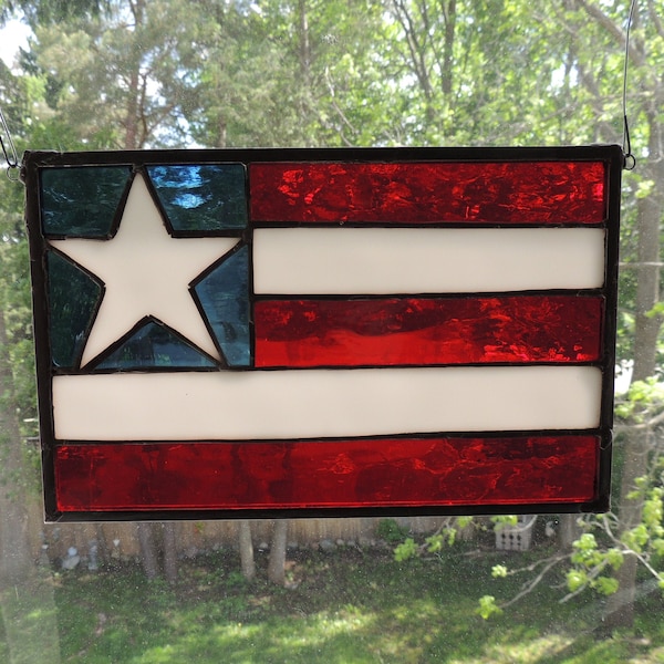 American Flag Stained Glass Pattern - Etsy
