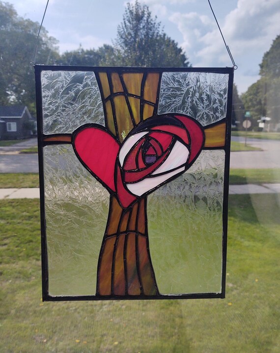 Stained Glass Whimsical-whimsy Heart Made to Order Your - Etsy