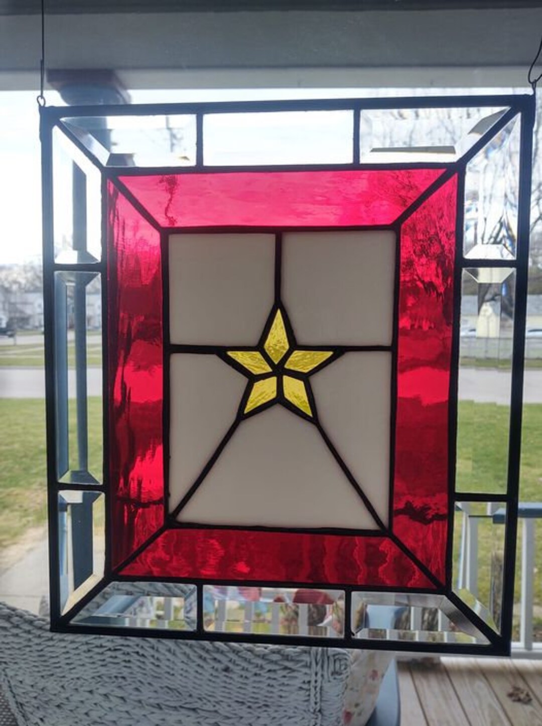 Stained Glass Gold Star Family Memorial Fallen Service Member Window ...