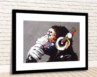 Banksy Monkey | Etsy