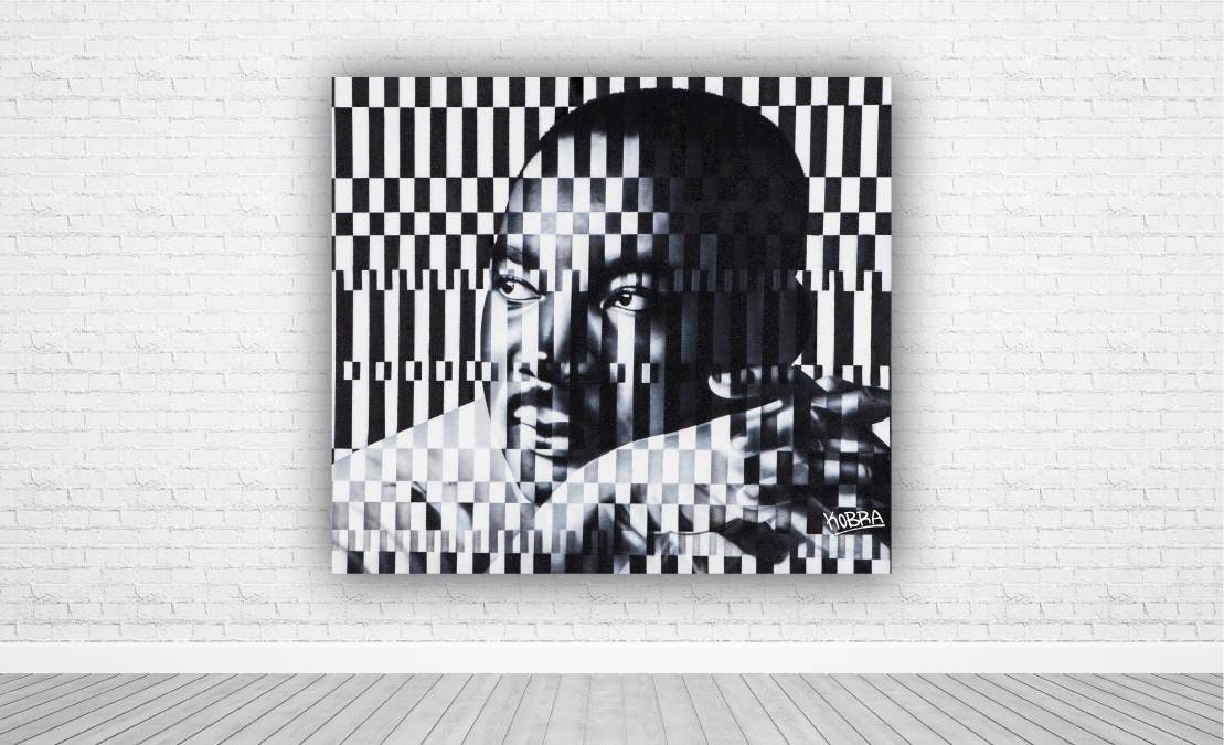 Martin Luther King Jr Kobra Graffiti Banksy Style Abstract | Etsy