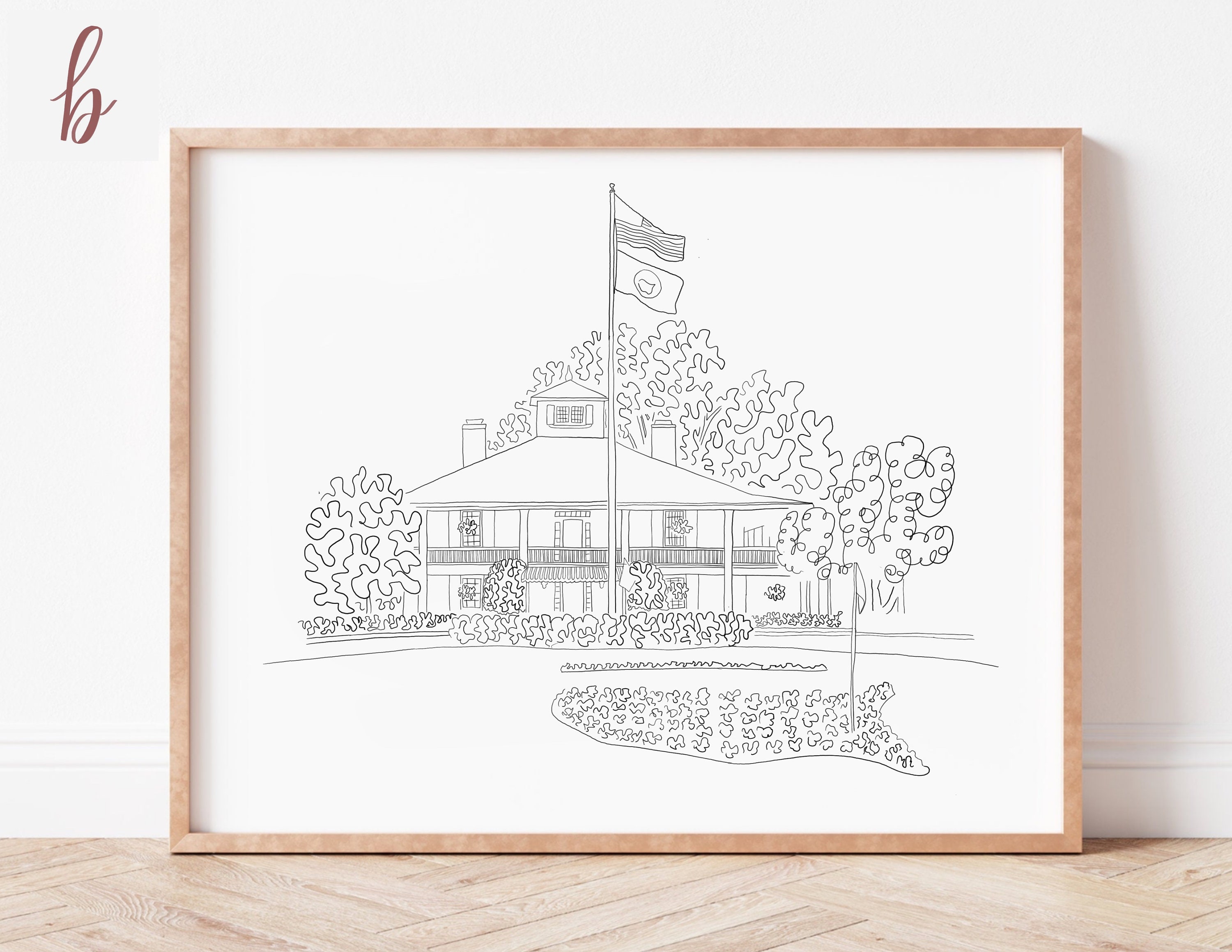 Augusta National Golf Club the Masters Augusta Georgia Minimalist Art ...