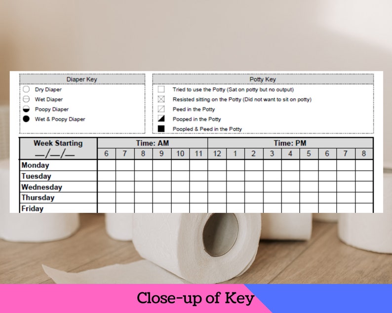 Potty Training Tracker for Toddlers: Readiness Tracking Sheet (digital ...