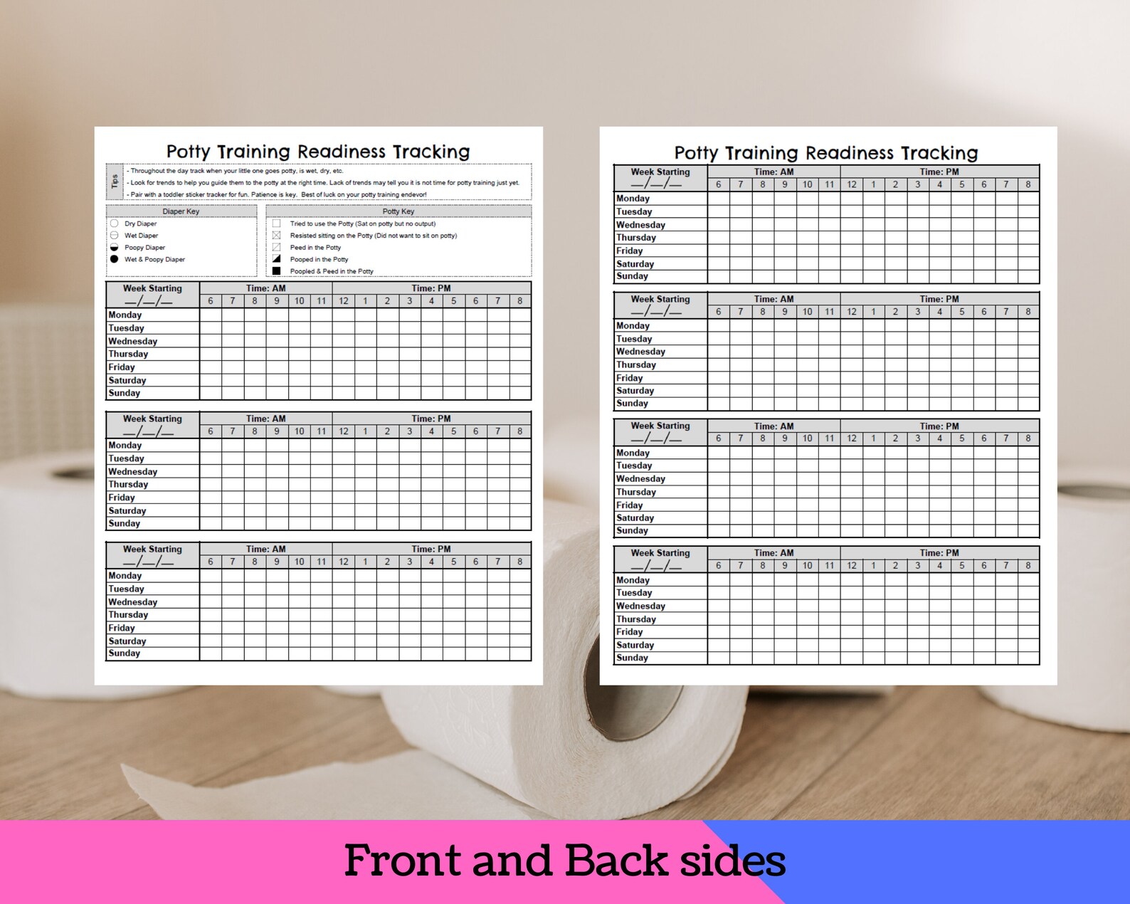 Potty-training Readiness Tracker for Parents | Printable Kids’ Toilet ...