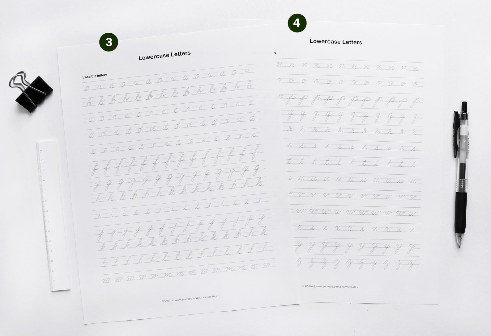 Printable Cursive Worksheets9 Pages letters and Words for Middle School ...