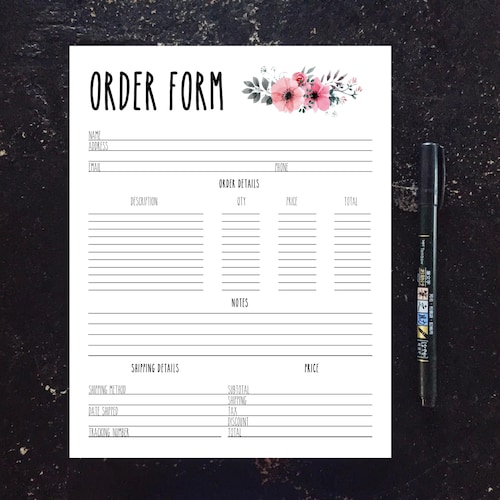 Order Form - Etsy
