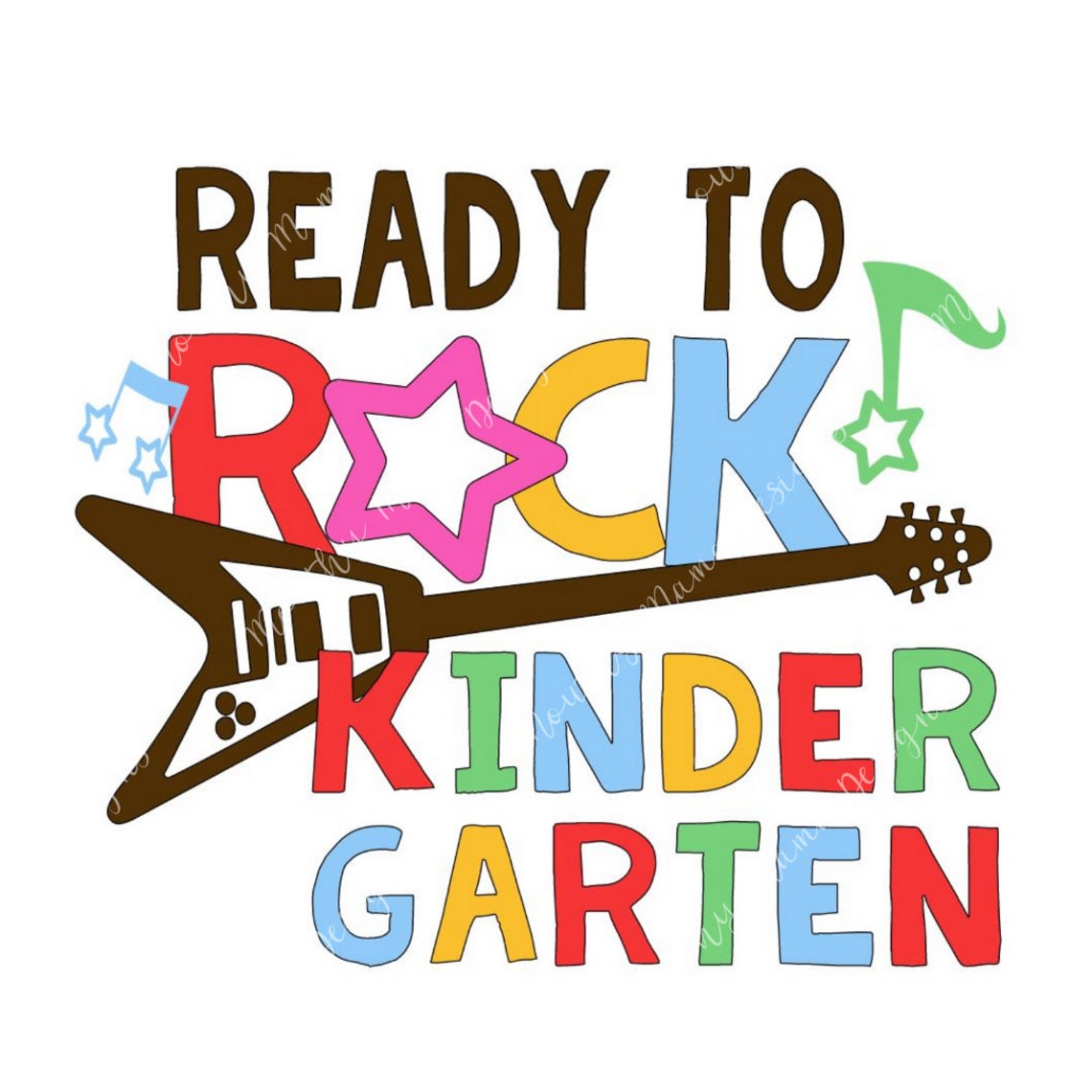 Ready to Rock Kindergarten Png and Jpeg | Etsy