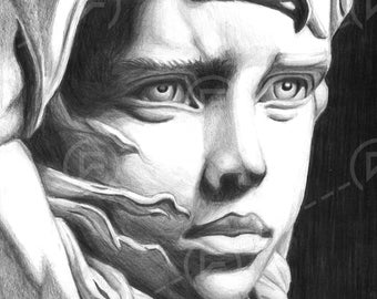 Somber Drawing - Etsy