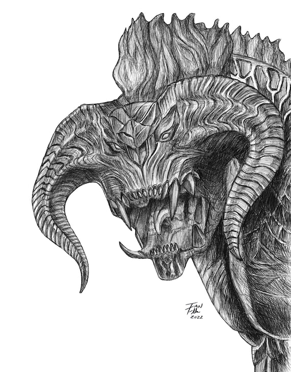 Balrog Of Morgoth Drawing