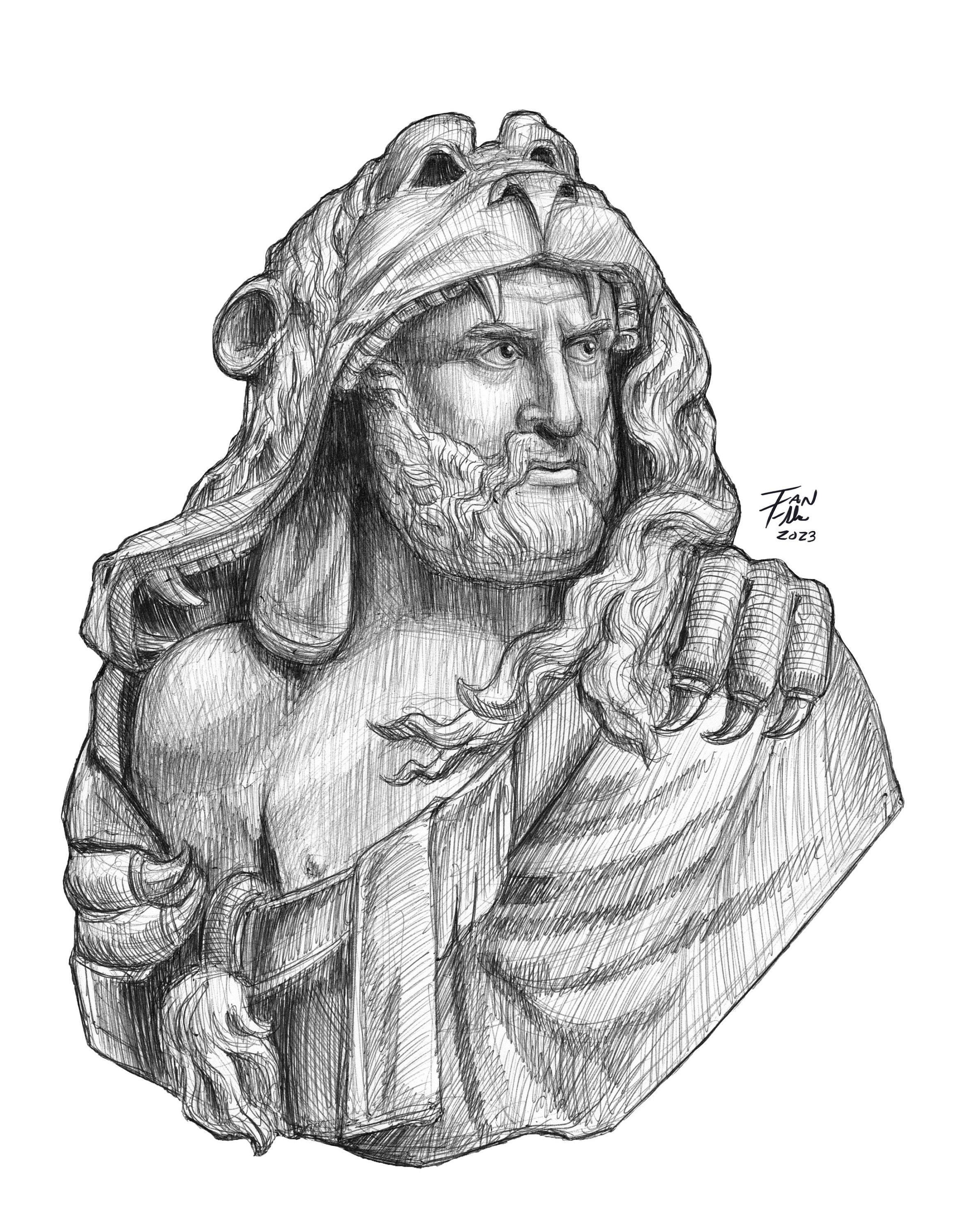 Hercules Lion Skin Scar