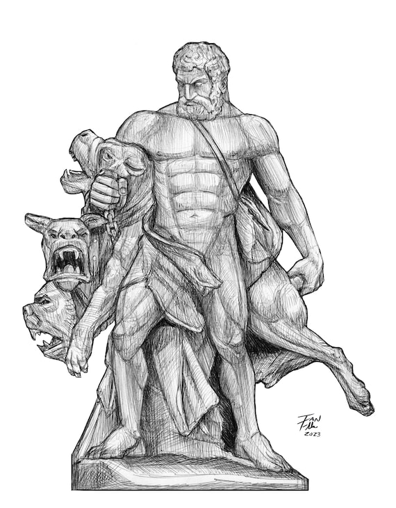 Cerberus Greek Mythology Drawing