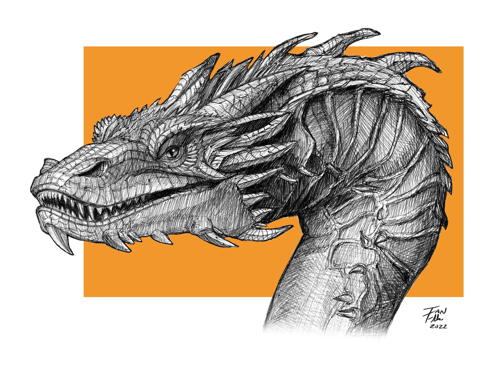 Smaug Drawing, Fine Art Print, the Hobbit, Dragon, Lord of the Rings ...