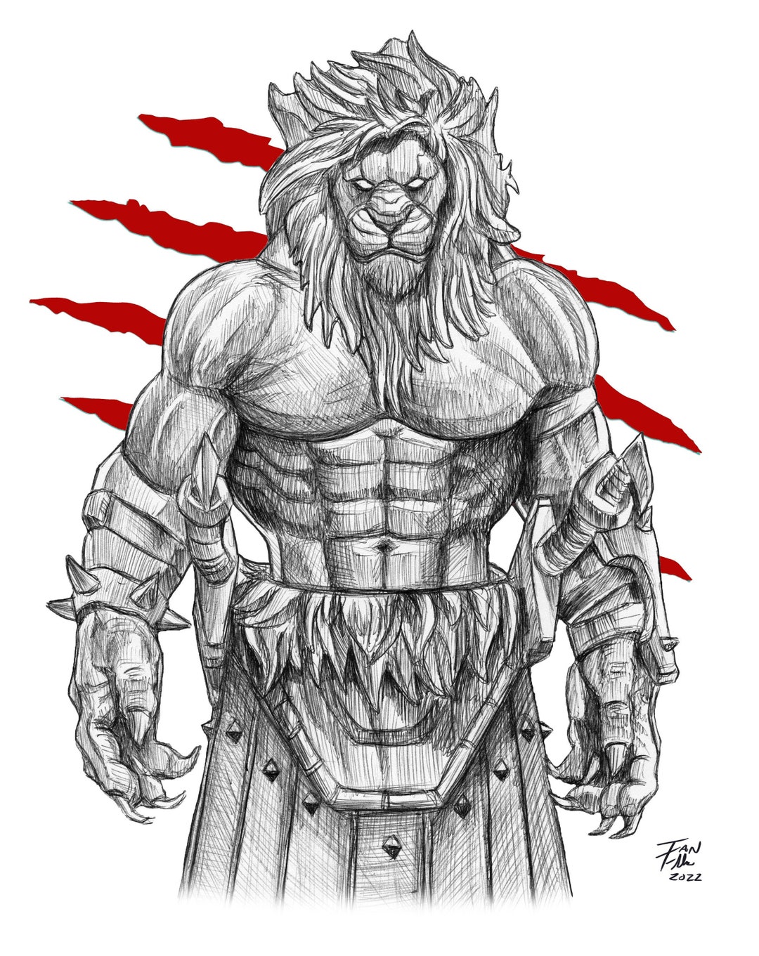Lion Warrior, Fine Art Print, Fantasy, Animals, Artwork, Creature - Etsy
