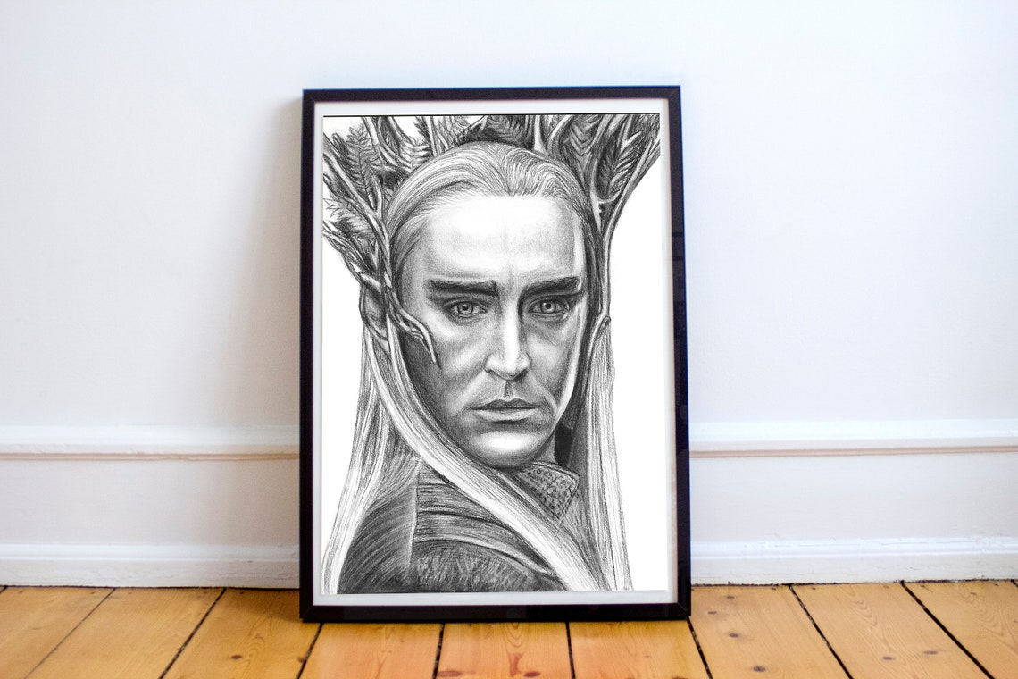 Thranduil Thranduil Drawing Lord of the Rings the Hobbit - Etsy