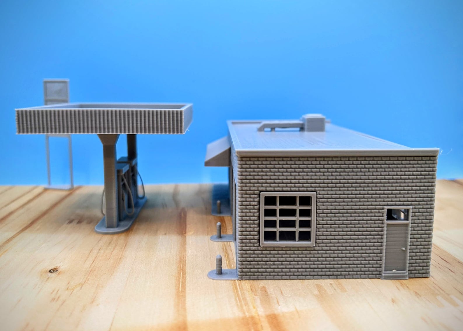 HO Scale - 90s Gas Station and Oil Change Shop - 1:87 Scale Building - Etsy