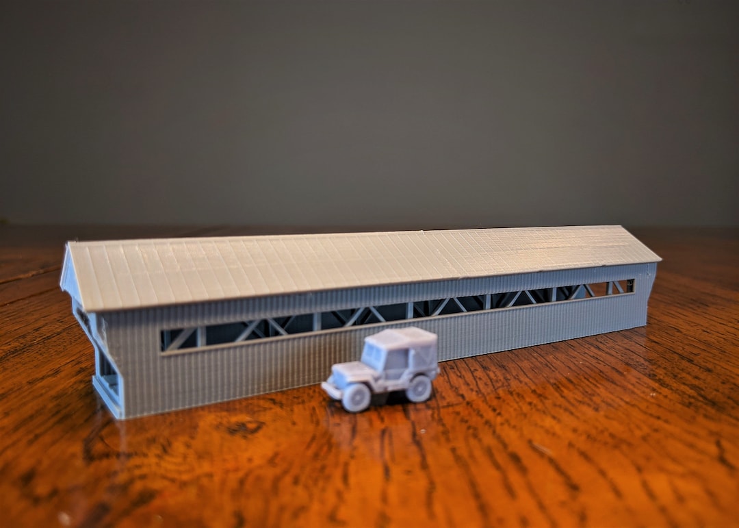 Ho-scale Vermont Style Covered Automobile Bridge - 1:87 Scale Building ...
