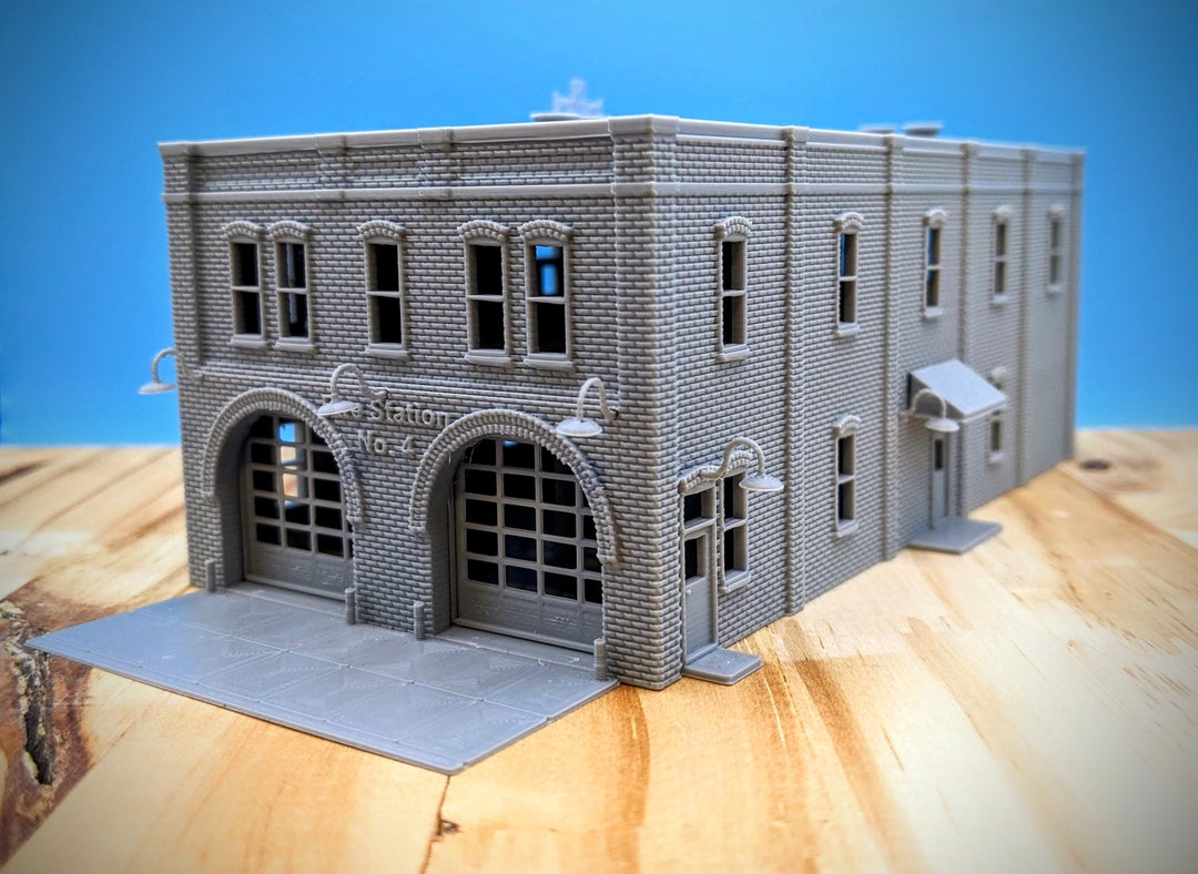 N-scale - Fire Station #4 Austin Texas - 1:160 Scale Building House - Etsy