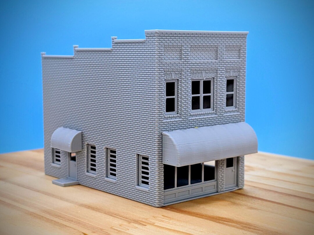 N-scale - Marshall NC Brick Main Street Store #2 - 1:160 Scale Building ...