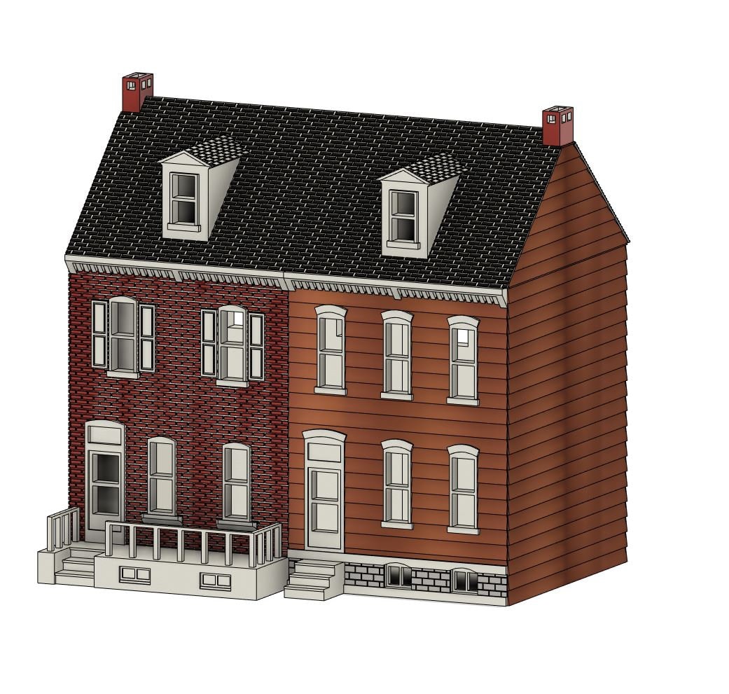 Ho-scale Pennsylvania Row House 1:87 Scale Building - Etsy