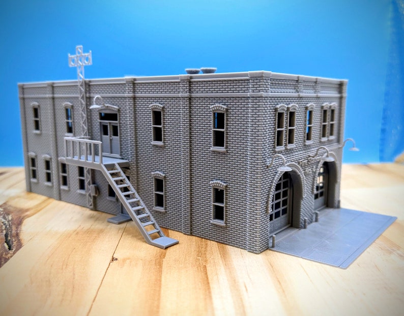 Ho-scale - Fire Station #4 Austin Texas - 1:87 Scale Building House - Etsy