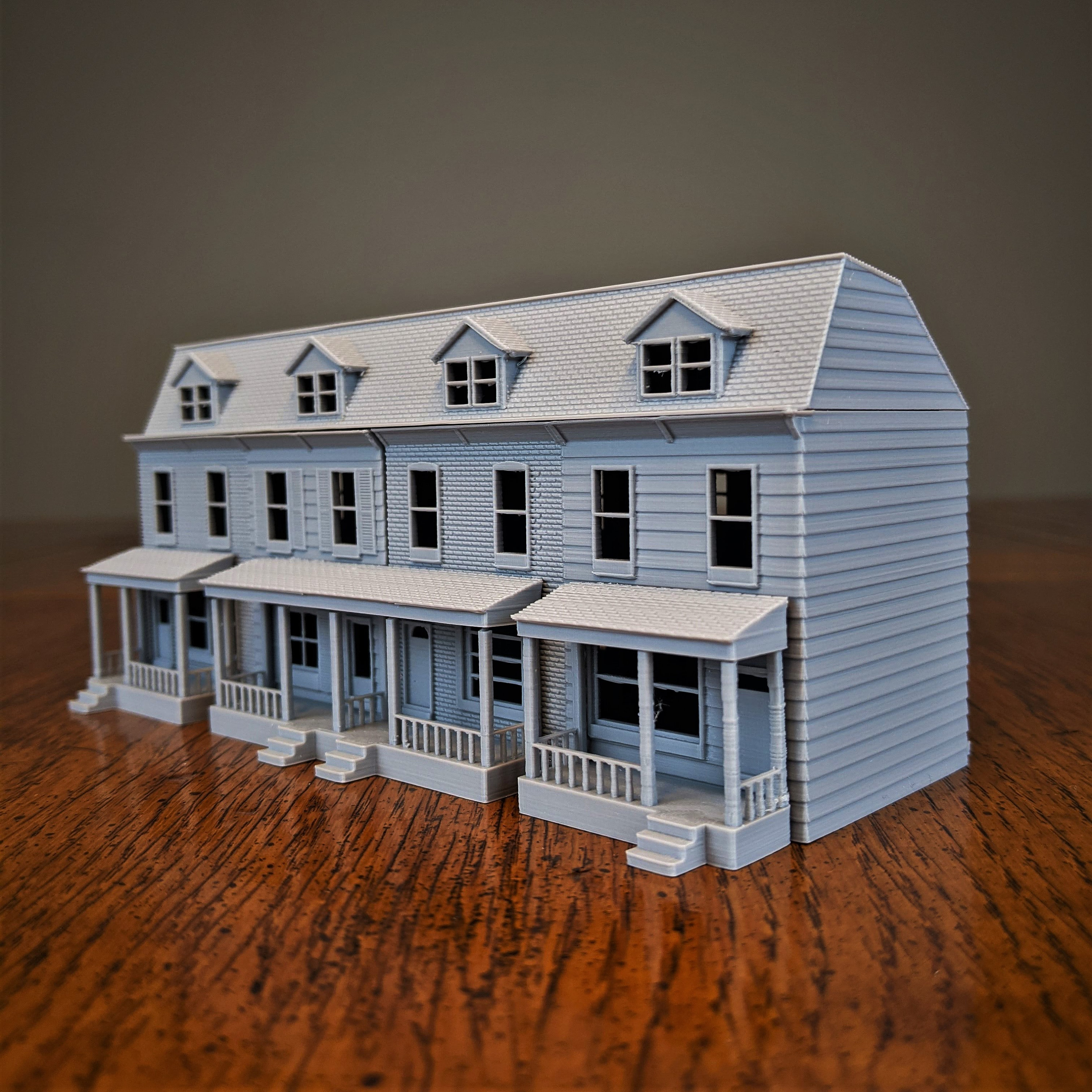 Ho-scale Pennsylvania Row House 4 Unit Model Brick&wood Ext - Etsy