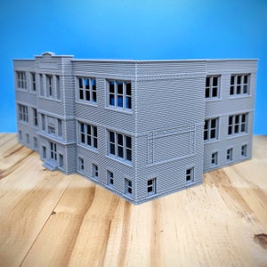 HO Scale - Large Arched Office Building Brick - 1:87 Scale Building ...