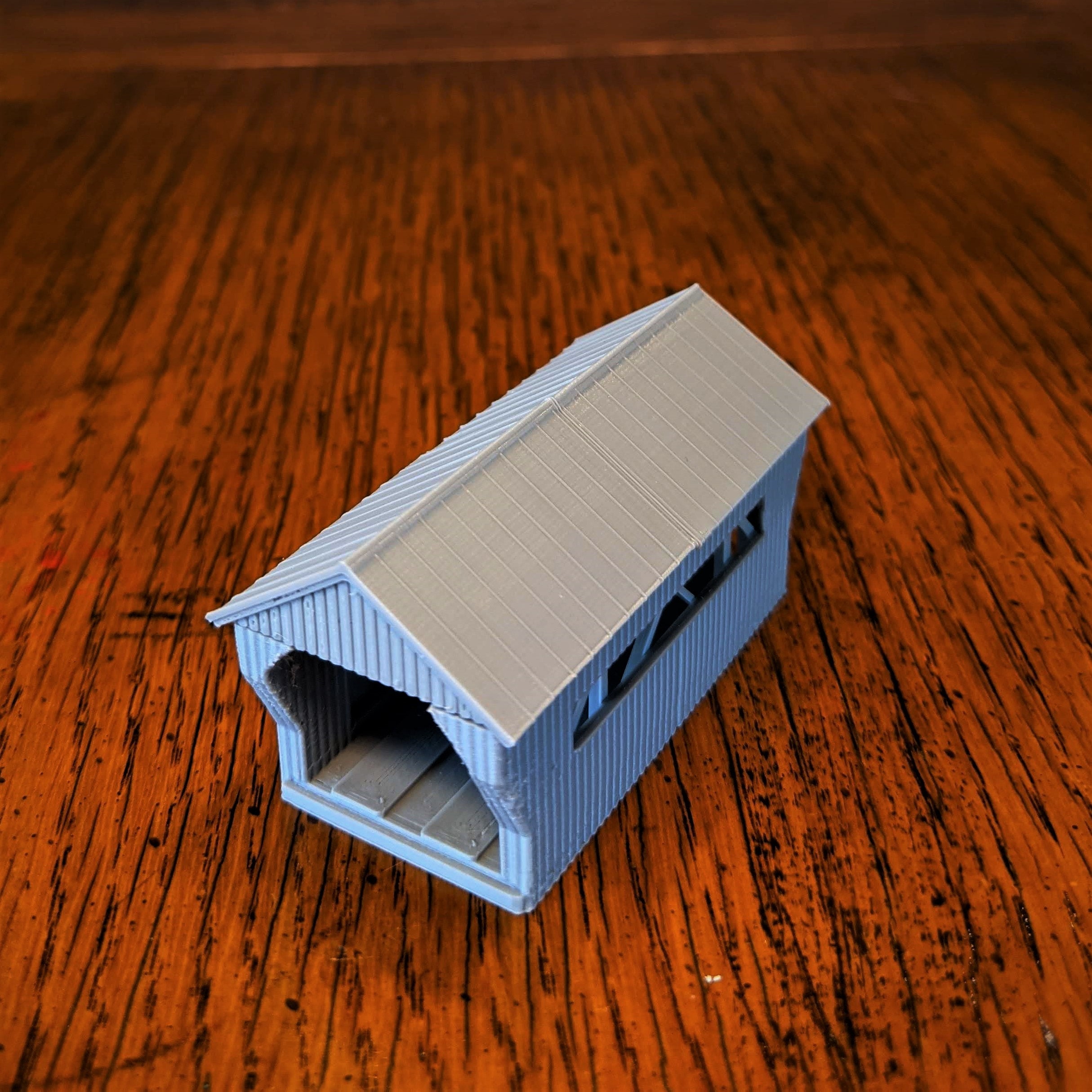 Z-scale Vermont Style Covered Automobile Bridge - 1:220 Scale Building ...