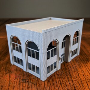 HO Scale - Large Arched Office Building Brick Ext. - 1:87 Scale ...