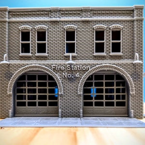 Ho-scale - Fire Station #4 Austin Texas - 1:87 Scale Building House - Etsy