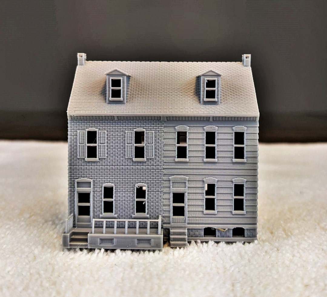 Z-scale Pennsylvania Row House - 1:220 Scale Building - Etsy