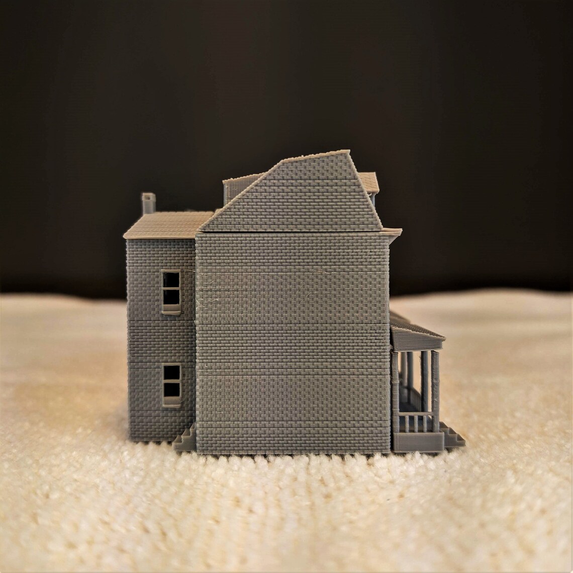 Z-scale Pennsylvania Row House 4 Unit Model Brick&wood Ext. 1:220 Scale ...
