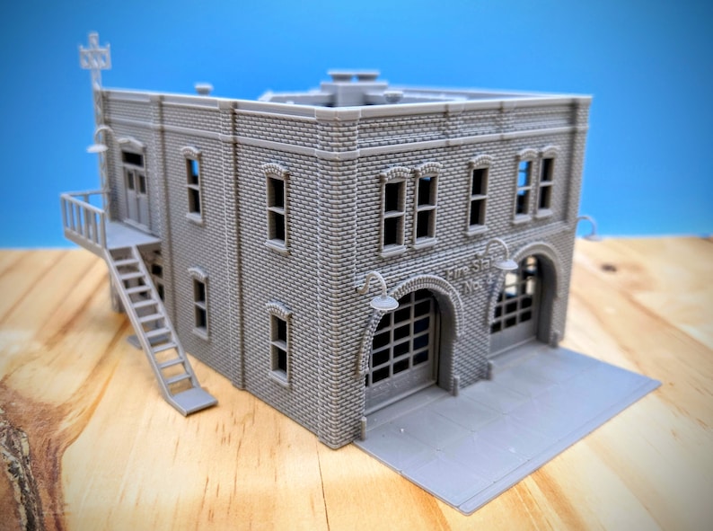 Ho-scale Fire Station 4 Austin Texas 1:87 Scale Building - Etsy