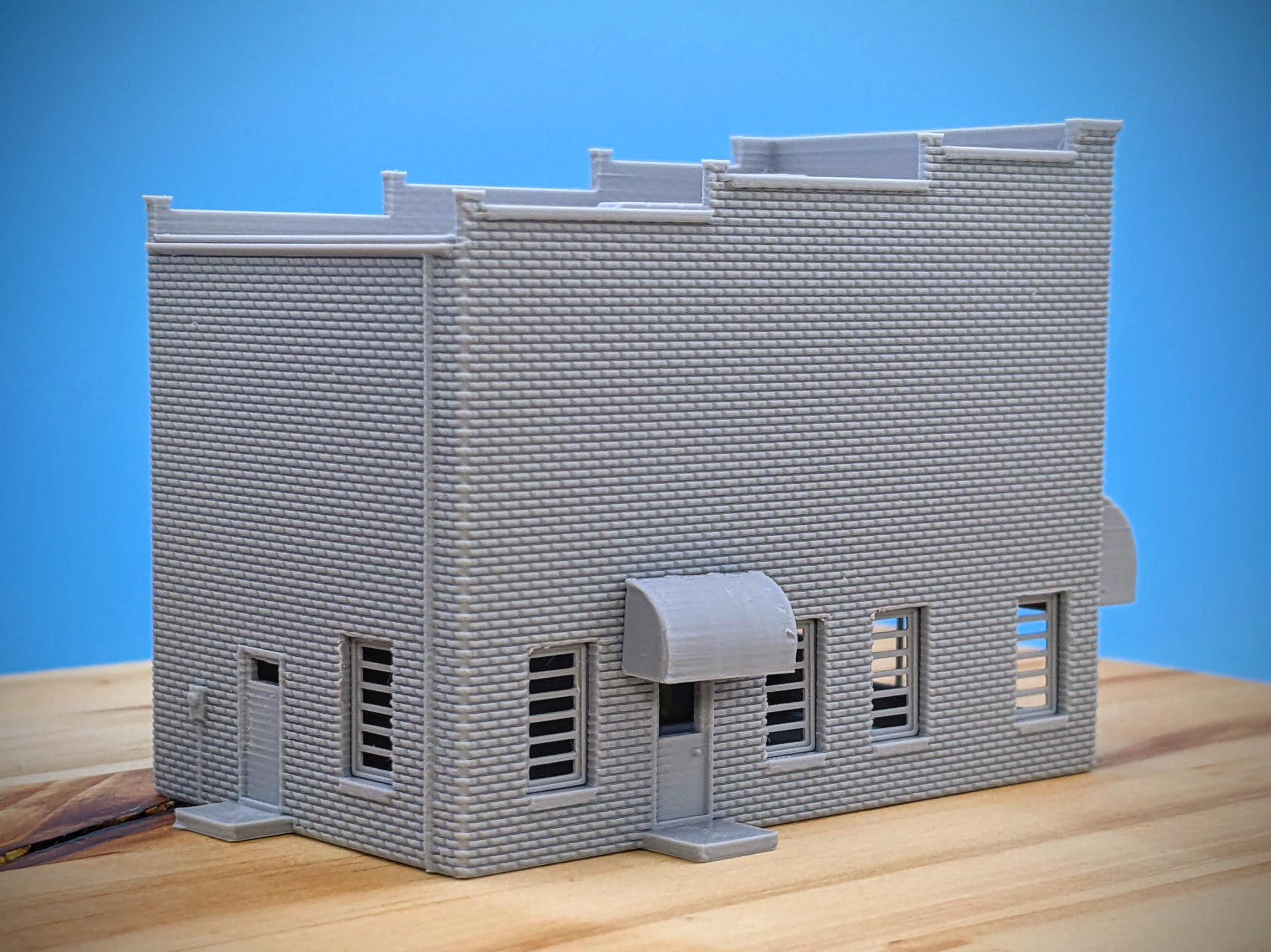 N-scale - Marshall NC Brick Main Street Store #2 - 1:160 Scale Building ...
