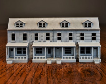 Ho-scale Pennsylvania Row House 4 Unit Model Brick&wood Ext - Etsy