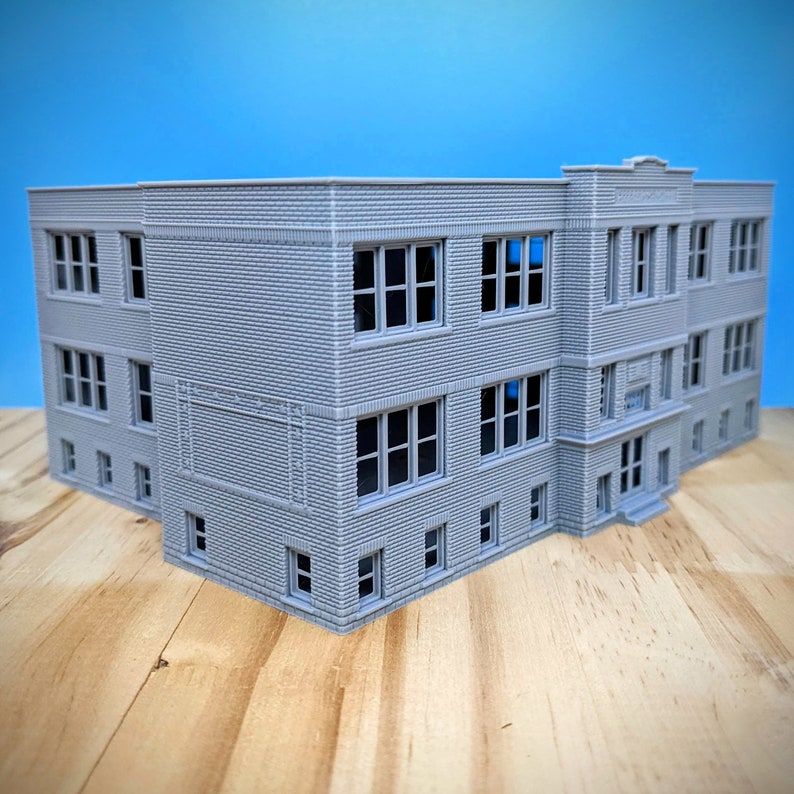 HO Scale - Large Brick School Belleville, Illinois - 1:87 Scale ...