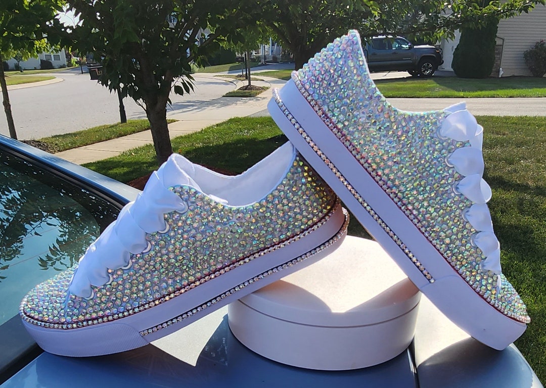 Bling Canvas Sneakers, Low Top Bling Shoes, Bling Canvas Shoes, Bling ...