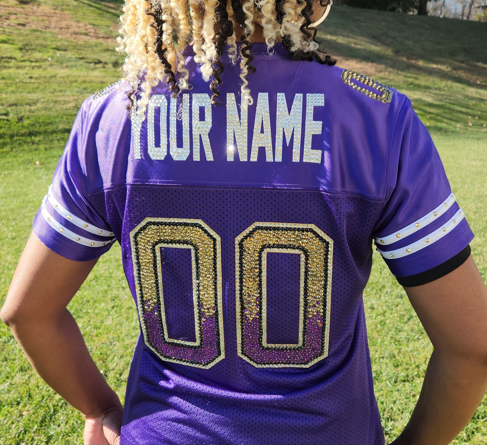 Custom Bling Jersey, Custom Jersey, Custom Football Jersey, Bling ...