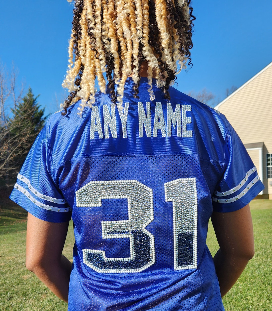 Custom Bling Jersey, Custom Jersey, Custom Football Jersey, Bling ...