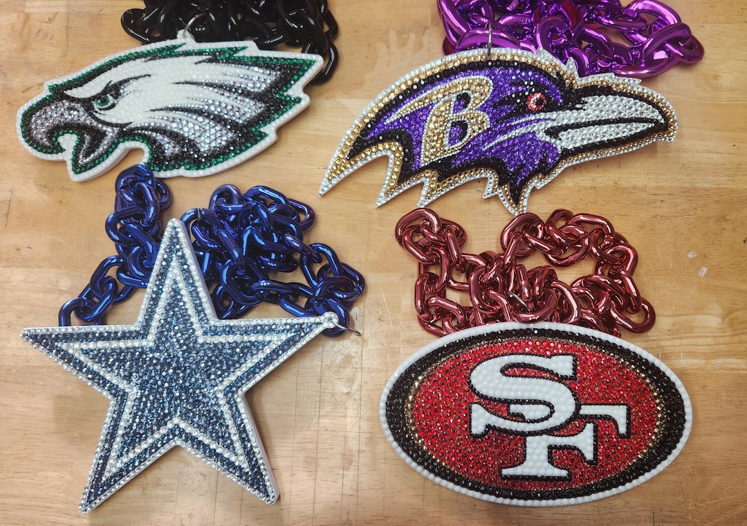 Bling Football Team Chain, Bling Fan Chain, Bling Logo Chain, Fan Chain ...