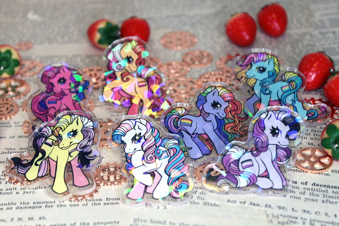 Holographic Pony Pride Acrylic Pins - Etsy Canada