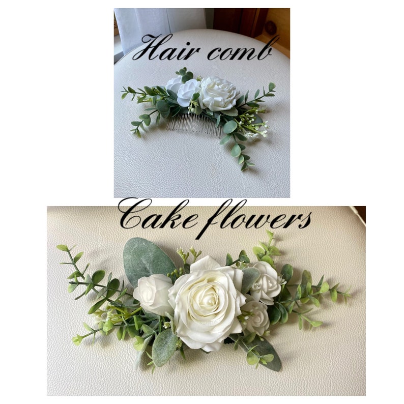 Boho Rose Wedding Bouquet Realistic White Roses & Greenery - Etsy