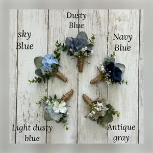 Hydrangea Wedding Bouquet, Steel Blue Hydrangea Premium White Roses ...