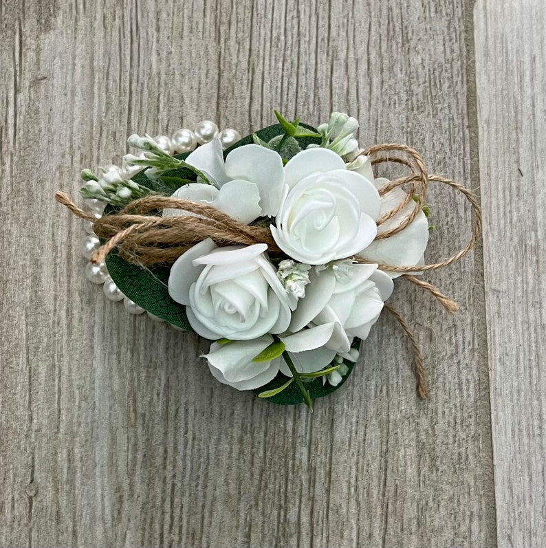 Boho Wedding Bouquet White Hydrangea Premium White Roses & - Etsy