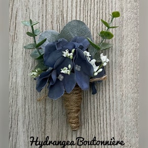 Hydrangea Wedding Bouquet Steel Blue Hydrangea Premium White - Etsy