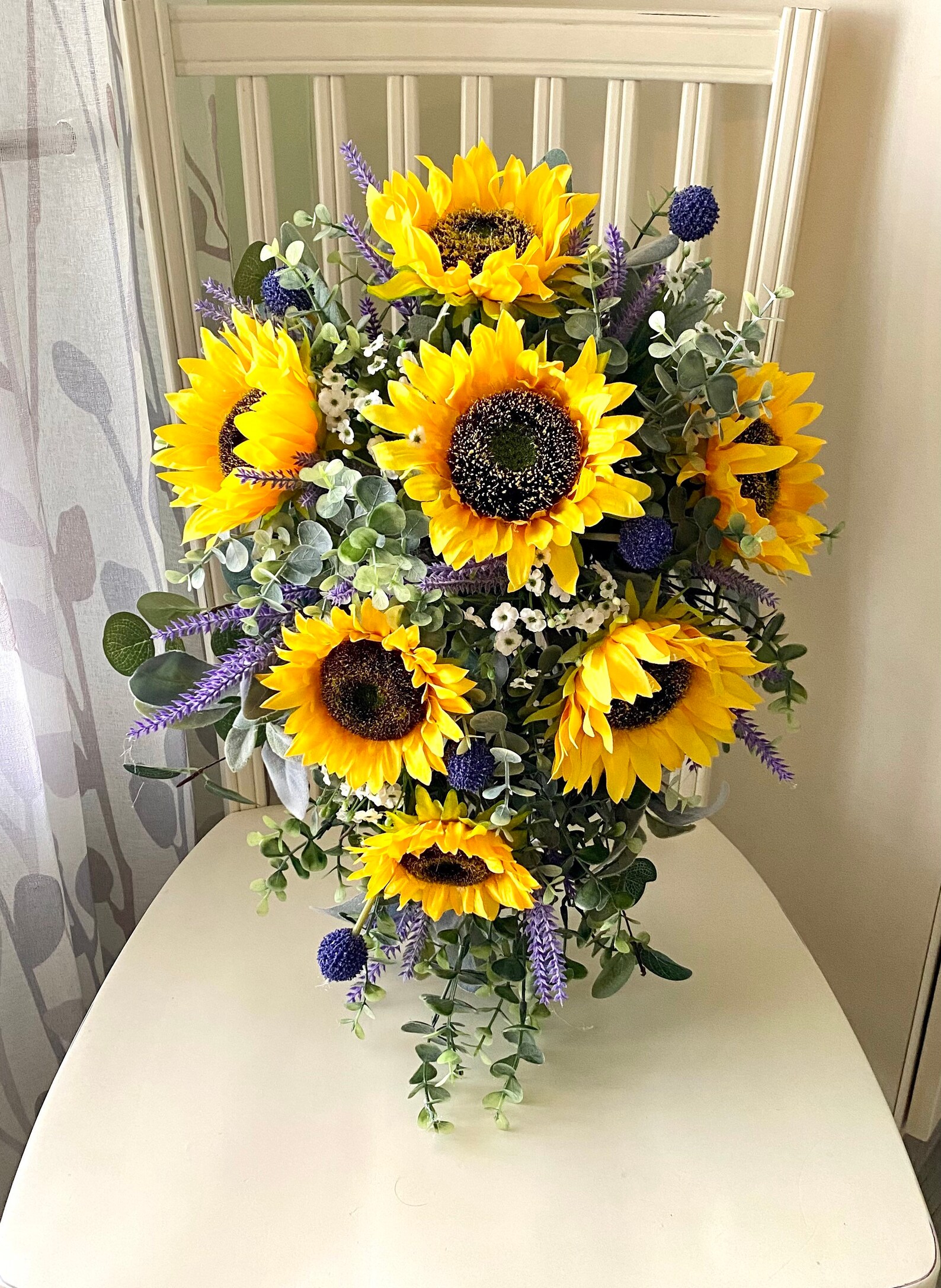 Boho Sunflower Bridal Bouquet Wild Flower Wedding Bouquet - Etsy