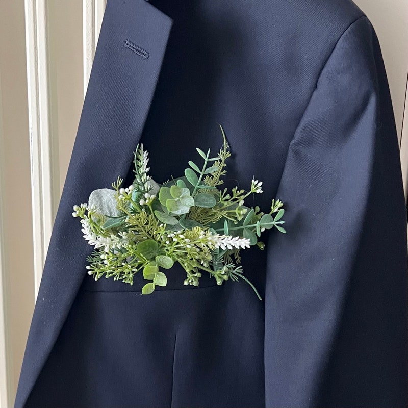 Pocket Square Boutonniere - Etsy